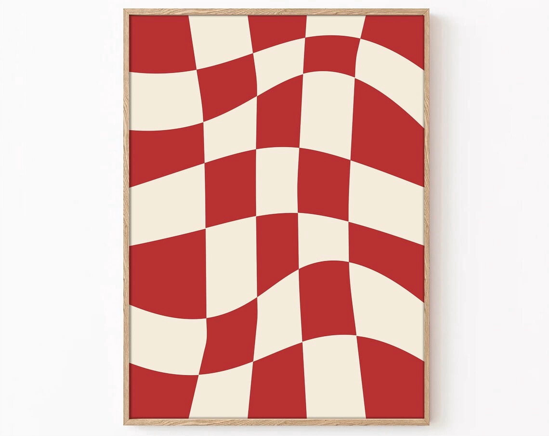 Miluva Red Retro Poster, Retro Wall Art, Red Poster, Trendy Wallart ...