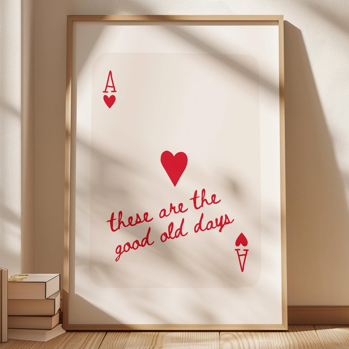 Miluva Red Trendy Wall Art, These Are The Good Old Days Retro Ace ...