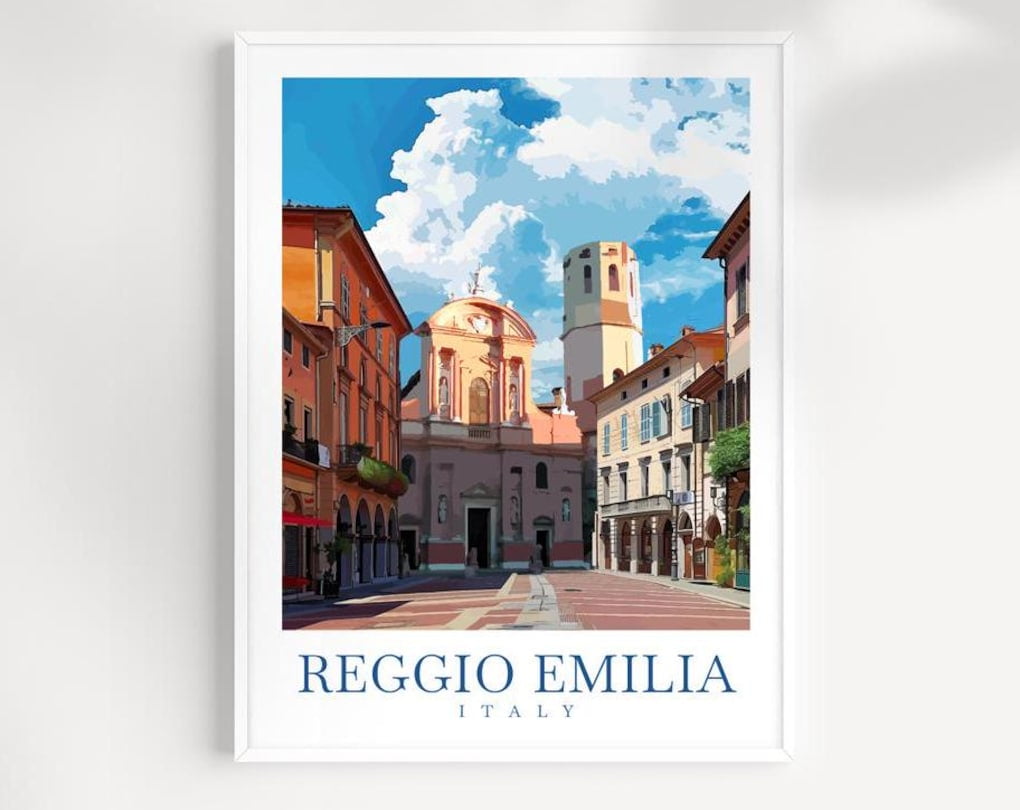 Miluva Reggio Emilia Travel Print Wall Art Italy Poster Reggio Emilia ...