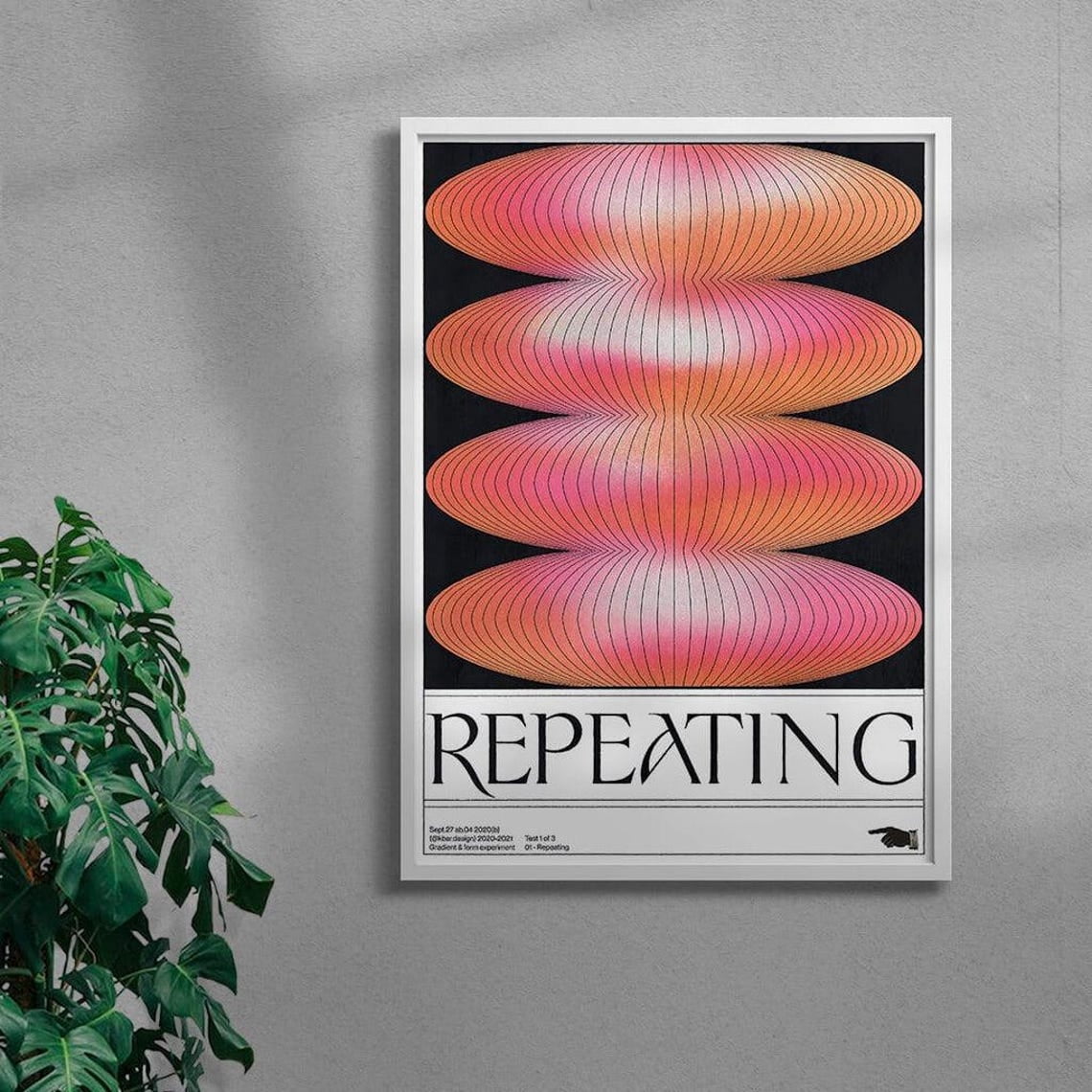 Miluva Repeating Aesthetic Wall Art Print Minimalist Poster For Bedroom ...
