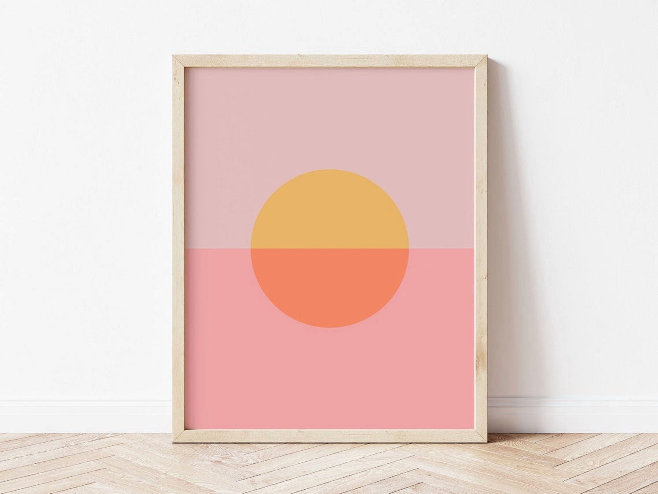 Miluva Retro Abstract Sunset Print, Trendy Funky Wall Art, Indie Room ...