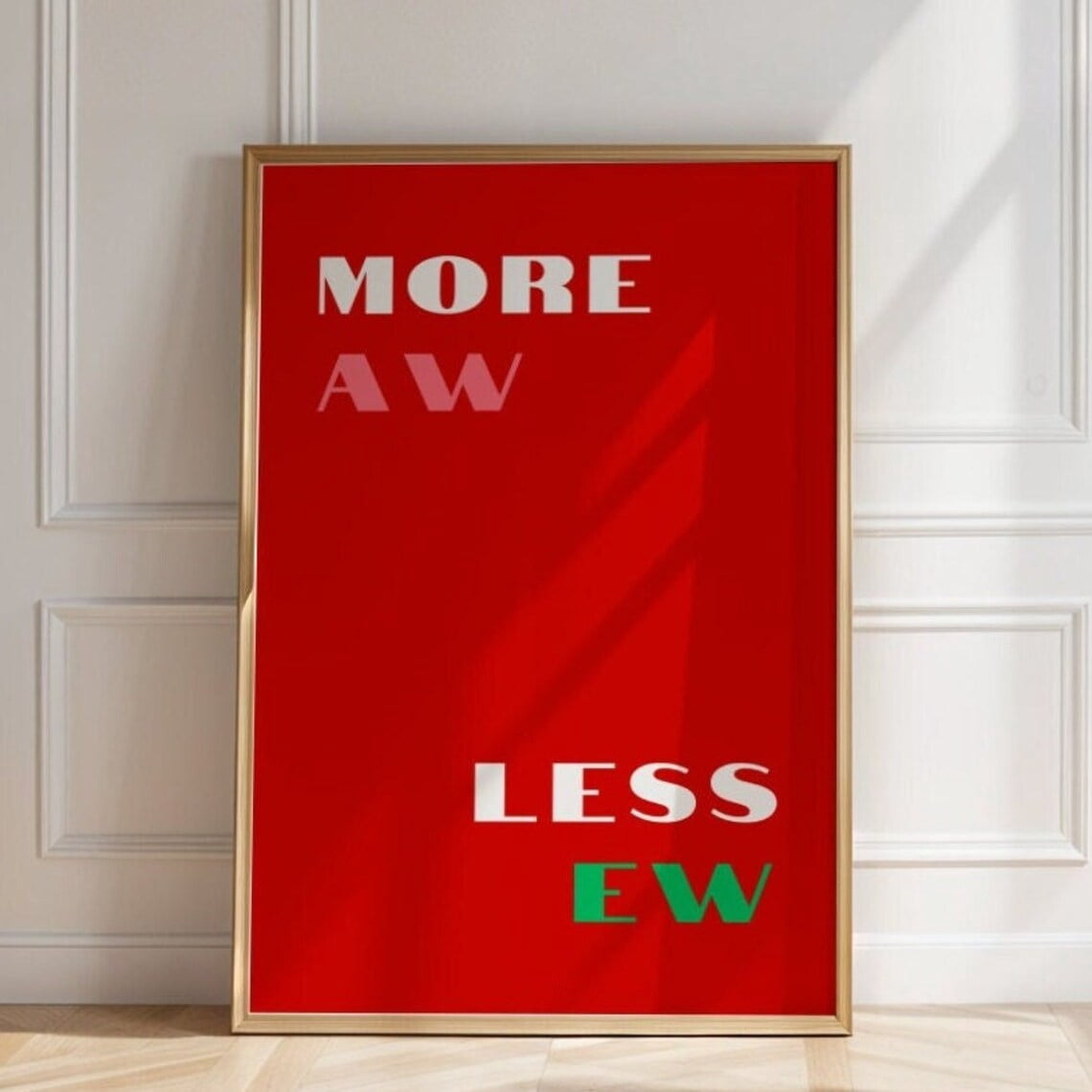 Miluva Retro Art Print Wall Art Quote Poster Printable Red Art Deco ...