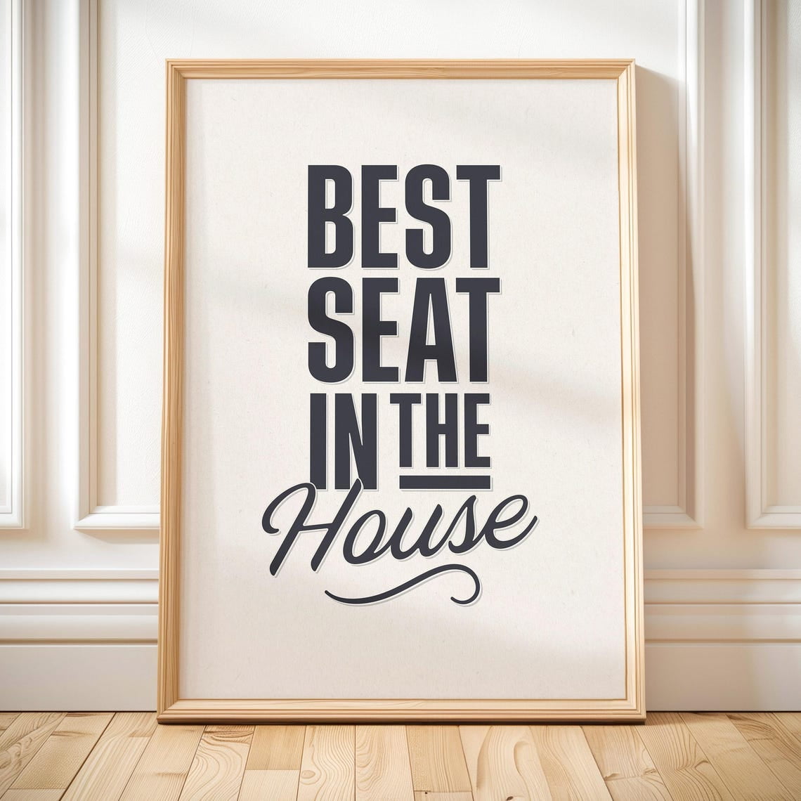 Miluva Retro Bathroom Wall Art Best Seat In The House Print Minimalist ...