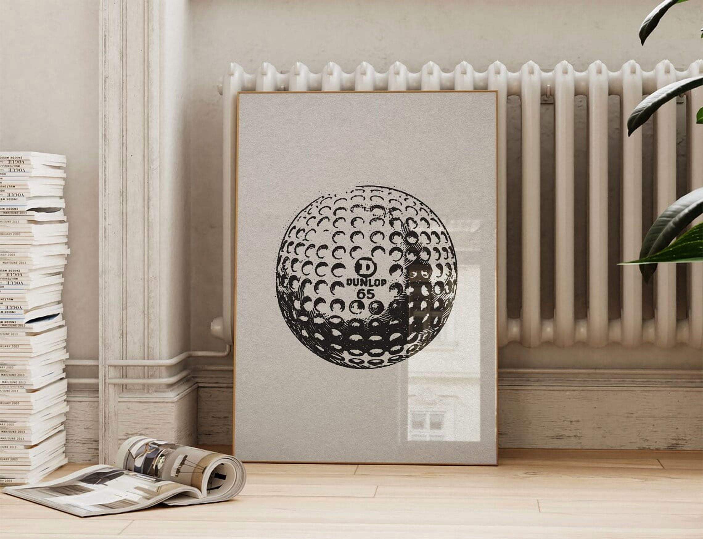 Miluva Retro Black Golf Ball Print Vintage Golf Decor Neutral Nursery ...