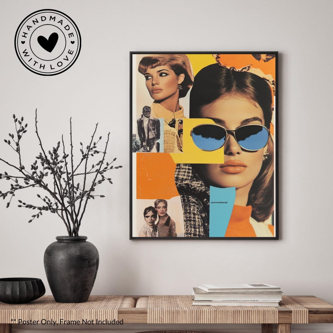 Miluva Retro Fashion Collage Poster Moodboard Print Vintage Visual ...
