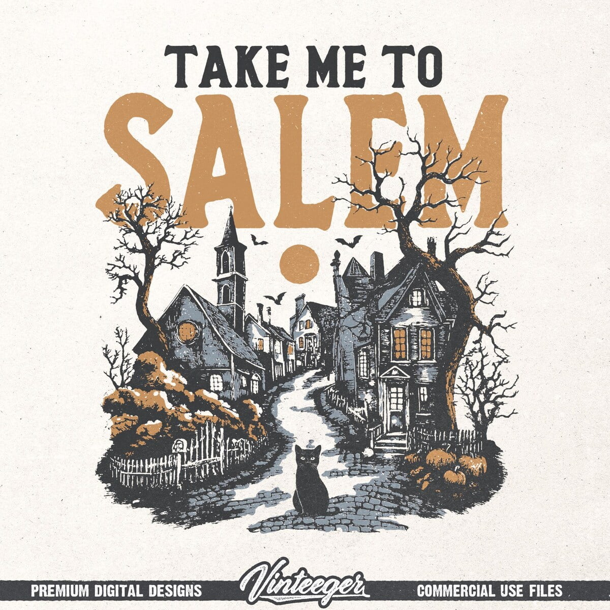 Miluva Retro Halloween digital graphic - Halloween town shirt design ...