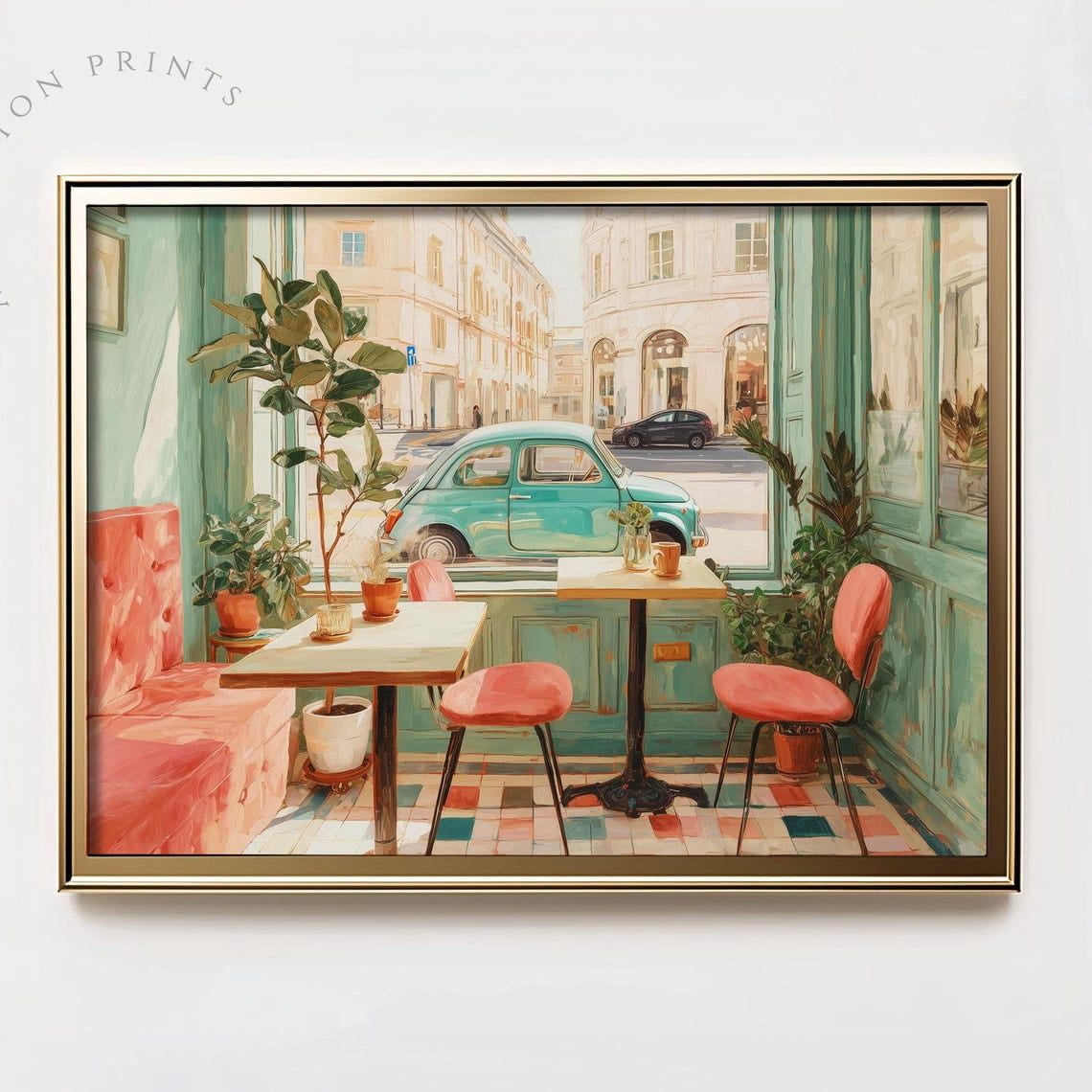 Miluva Retro Italian Cafe Print, Printable European Aesthetic , Summer ...