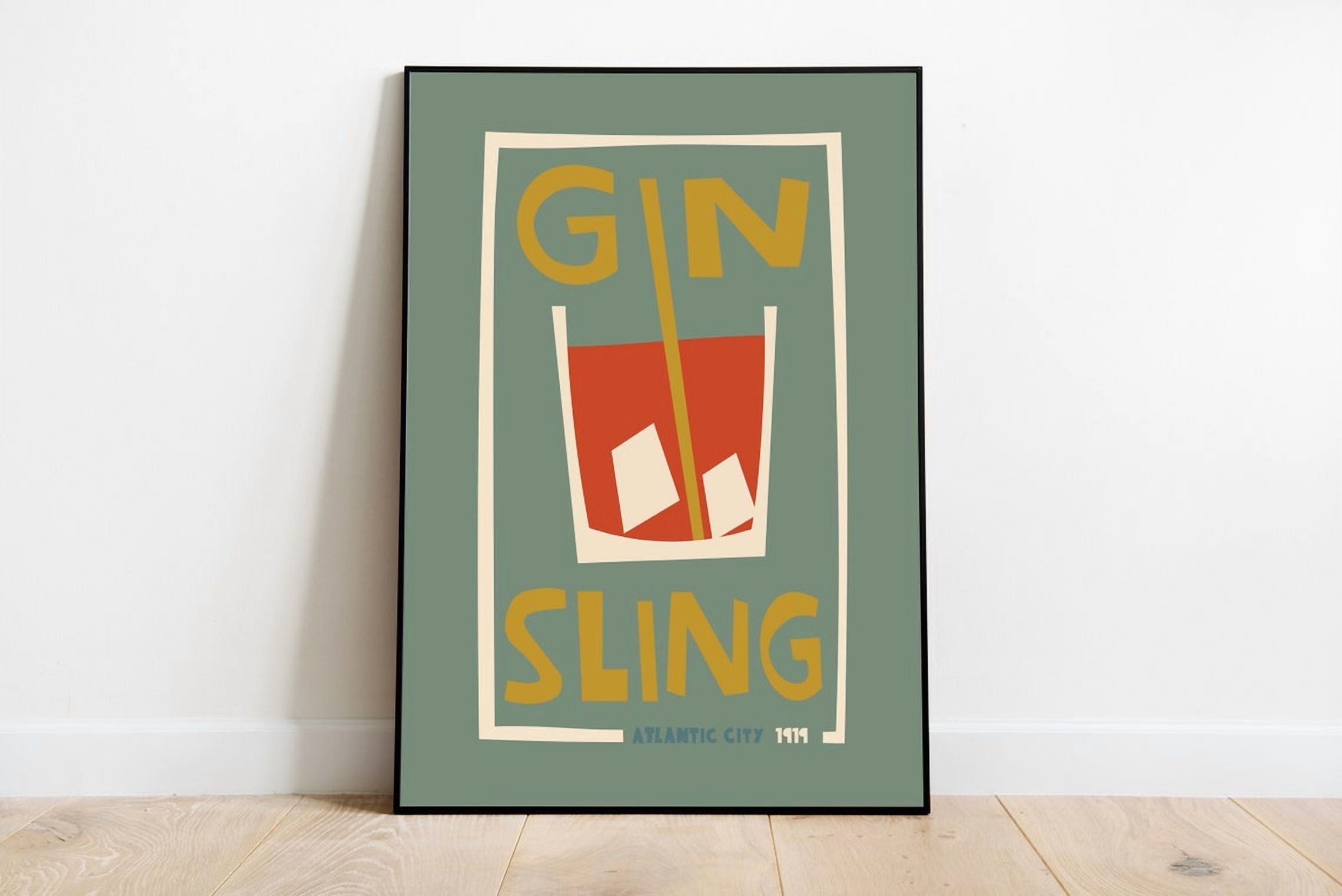 Miluva Retro Kitchen Wall Art, Original Mid Century Illustration, Retro ...