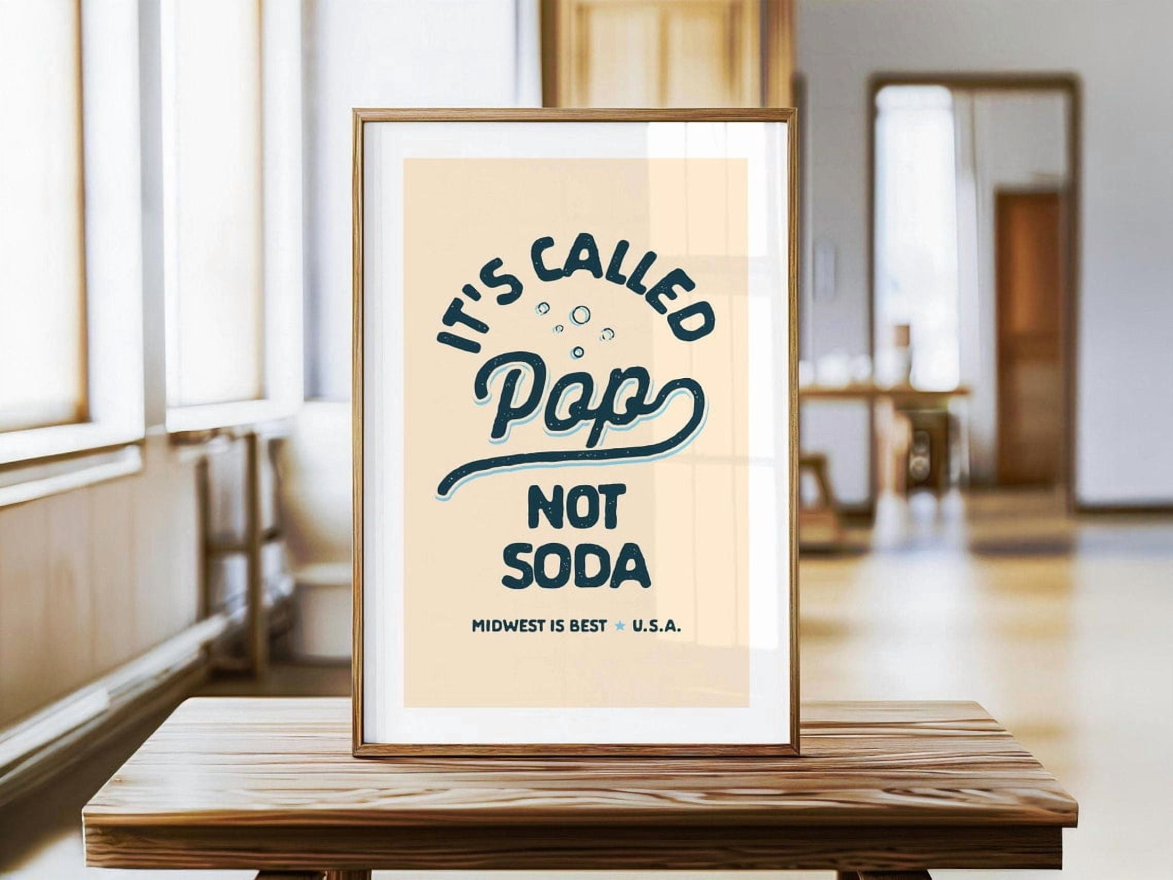 Miluva Retro Midwest Art Print Midwest Wall Decor Pop Not Soda Poster ...