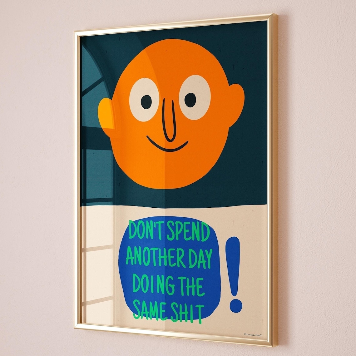 Miluva Retro Quote Funky Print - Uplifting Quote Inspirational Wall Art ...