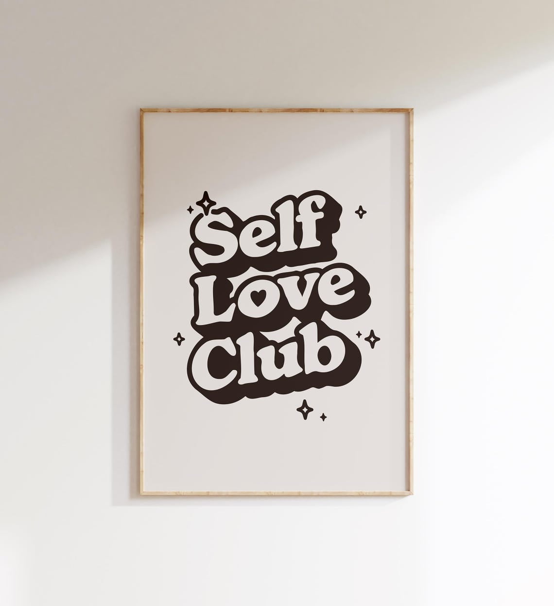 Miluva Retro Self Love Wall Art, Groovy Affirmation Print, Typography ...