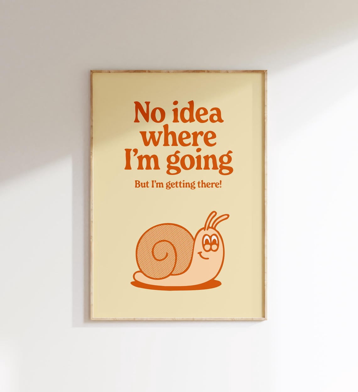 Miluva Retro Snail Wall Art, Printable Poster With Cute Illustration ...
