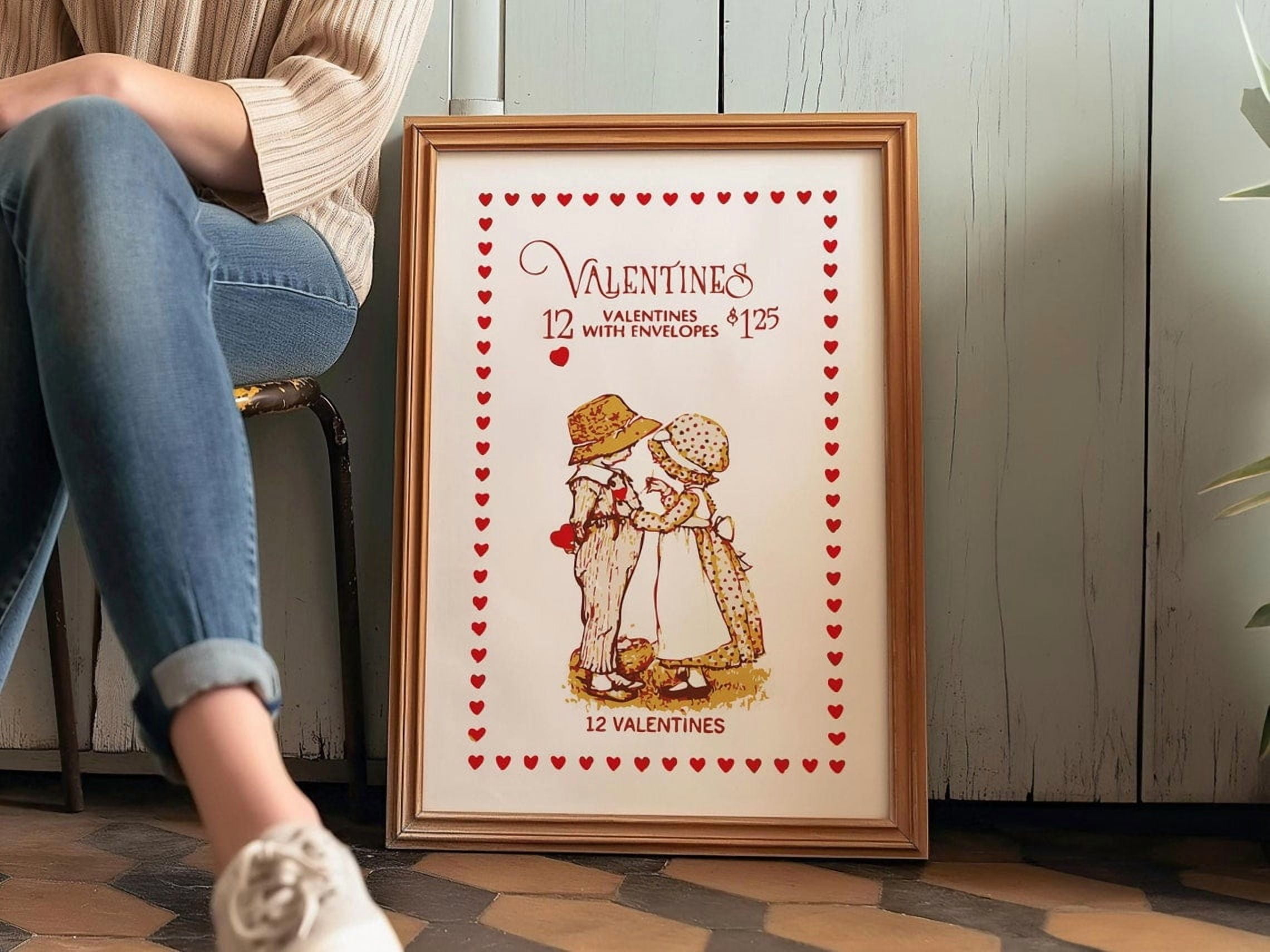Miluva Retro Valentine Art Print Cute Valentines Day Poster Kitchen ...