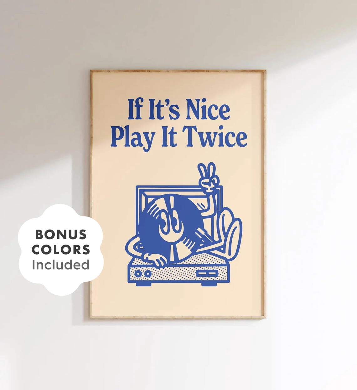 Miluva Retro Vinyl Wall Art Printable Record Player Poster For Dorm ...