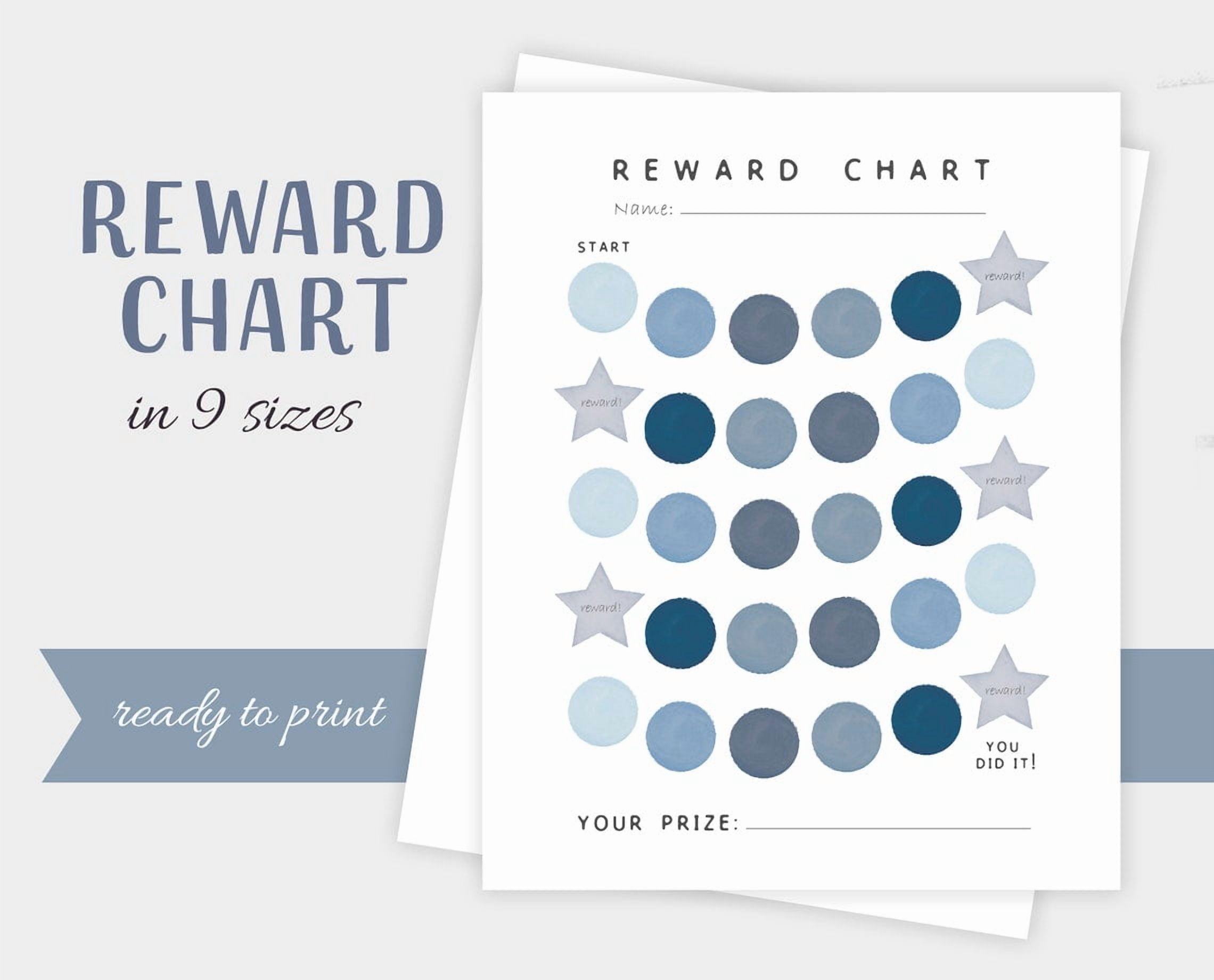 Miluva Reward Chart, Toddler Reward Chart, Reward Chart Printable, Kids ...