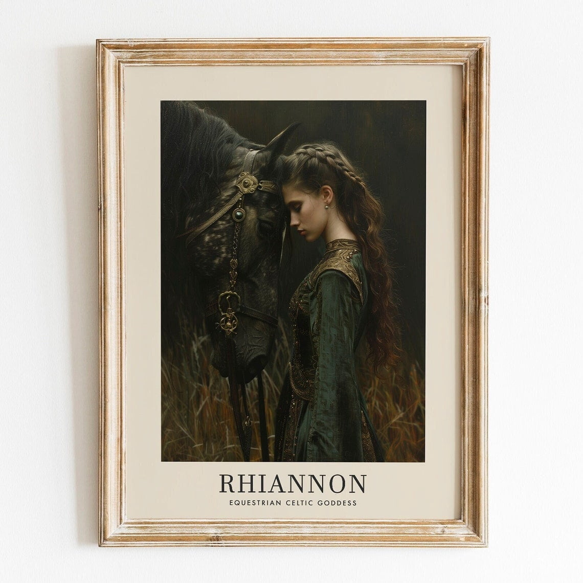 Miluva Rhiannon Equestrian Celtic Goddess, Romanticism Print, Celtic ...