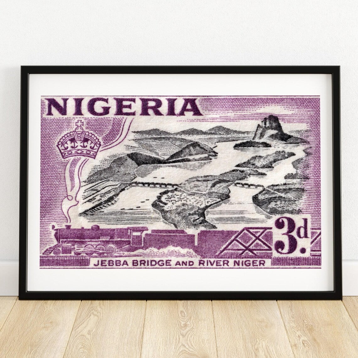 Miluva River Railway - Vintage Nigeria Art - Postage Stamp Print ...