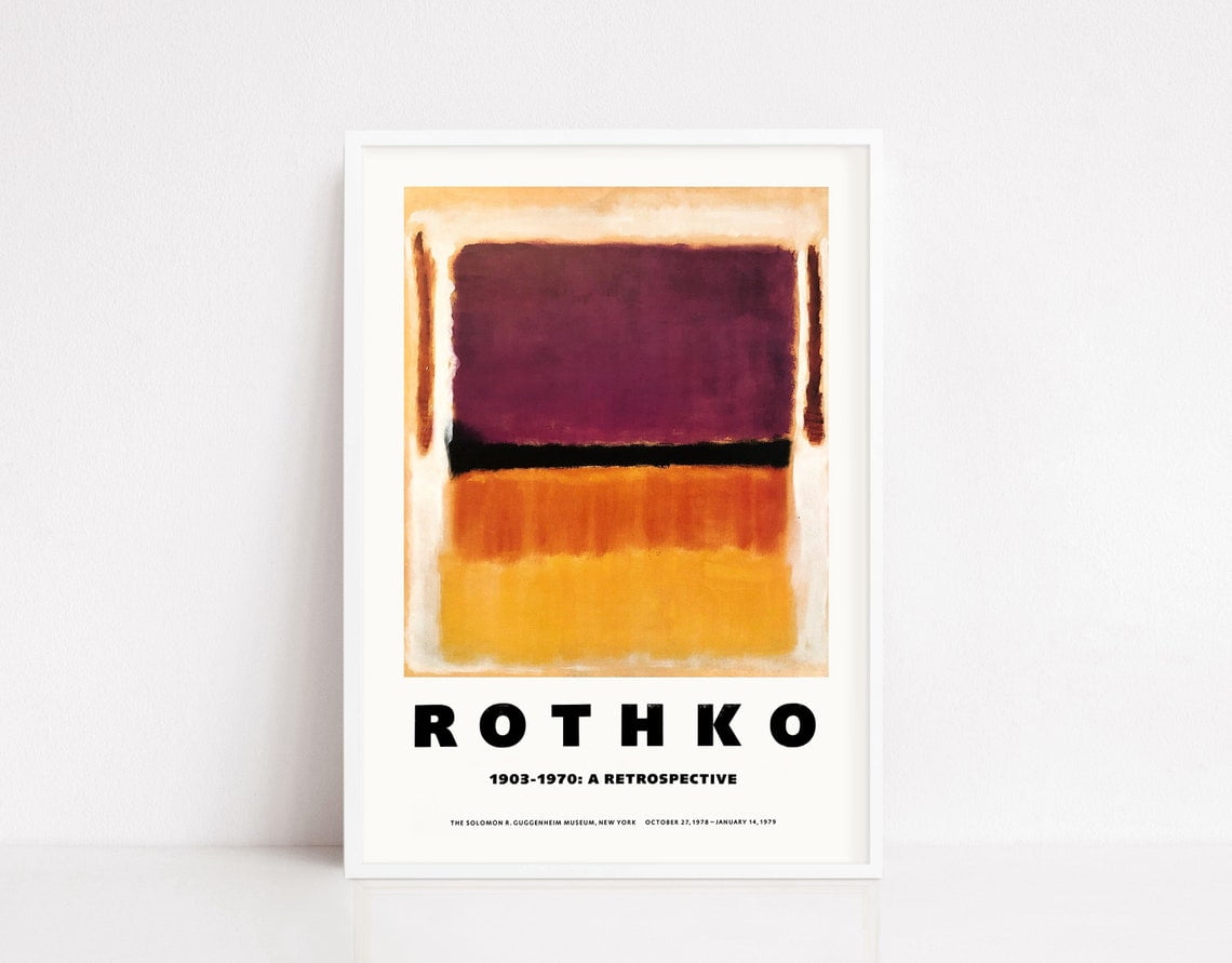Miluva Rothko Print Rothko Poster Vintage Exhibition Poster Exhibition ...