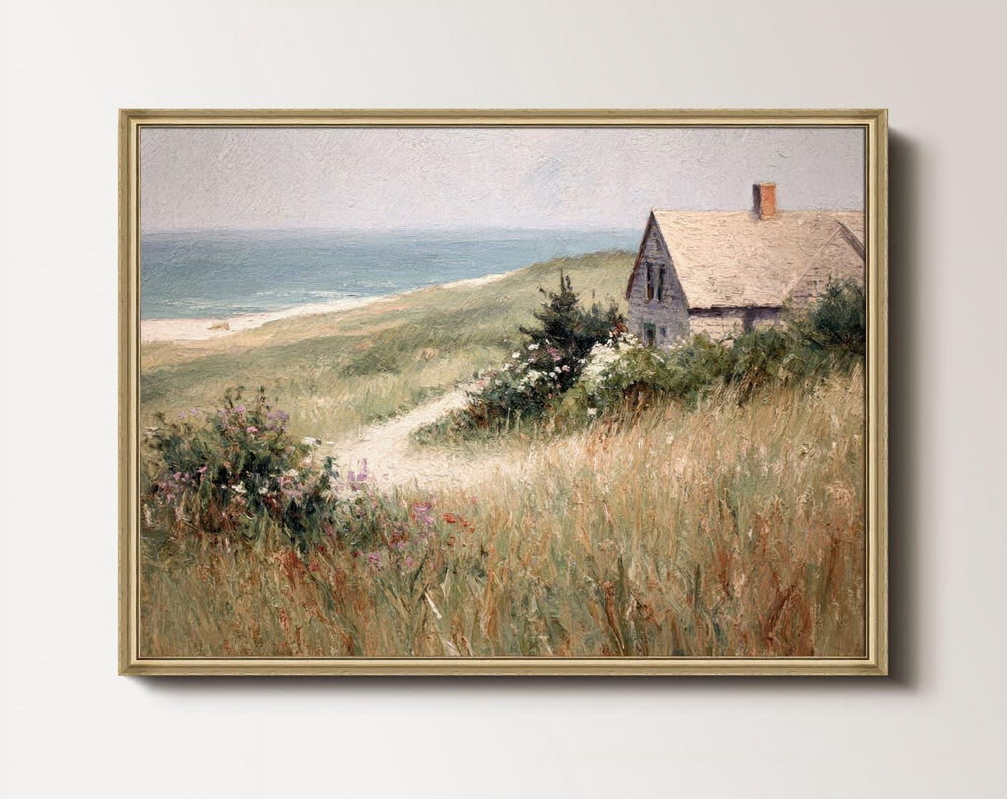 Miluva Rustic Coastal Cottage Art Vintage Seaside Landscape Beach House ...