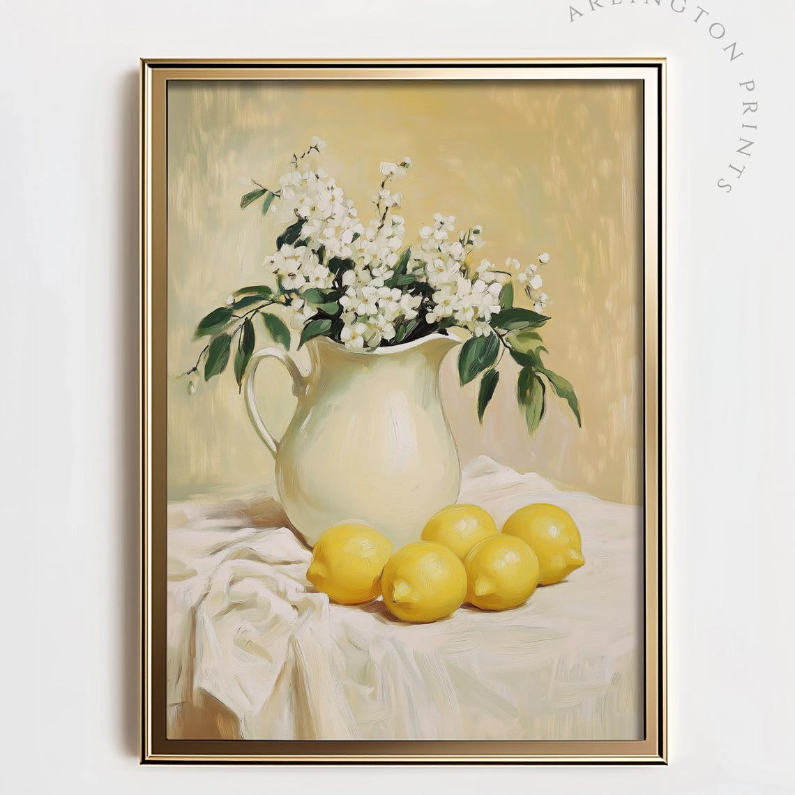 Miluva Rustic Farmhouse Lemons Kitchen Art, Printable Floral Fruit ...