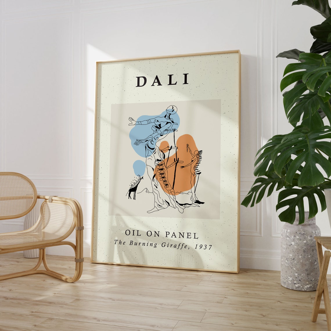 Miluva Salvador Dali The Burning Giraffe Poster, , Dali Art Print ...