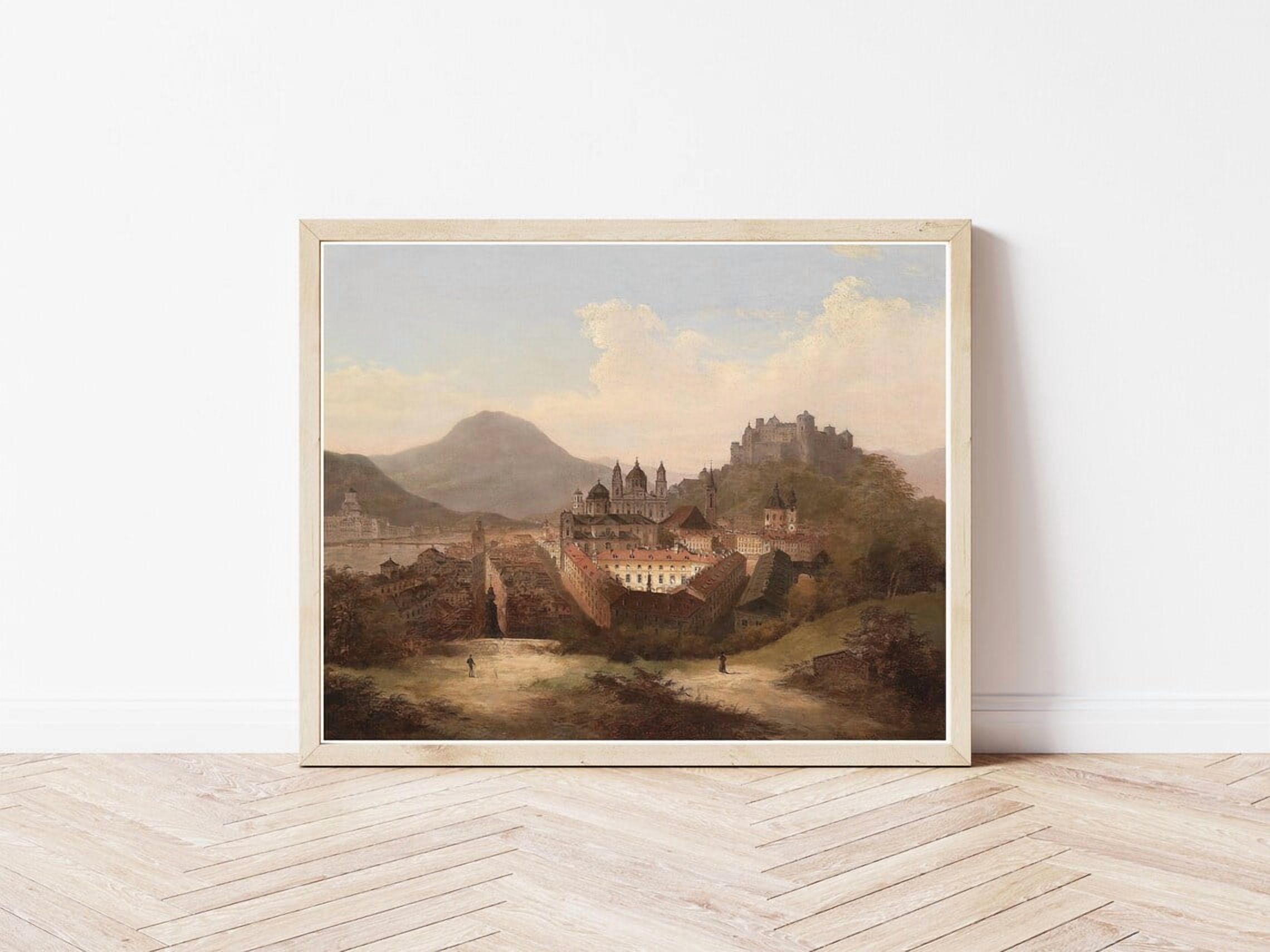 Miluva Salzburg Austria View Circa 1850 Fine Art Print Decor For Living ...