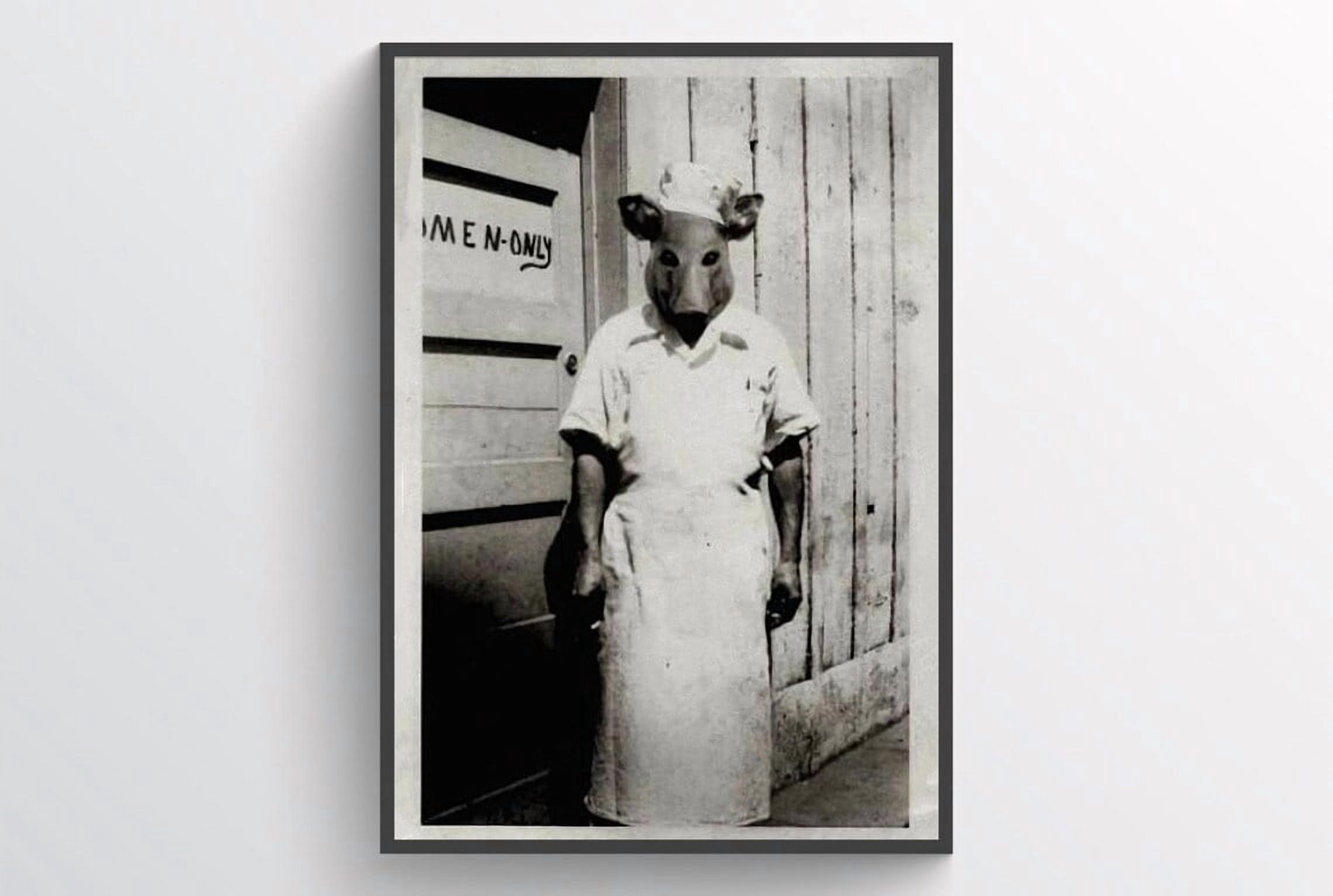 Miluva Scary Butcher In A Pig Head Mask, Unique Wall Art Design ...