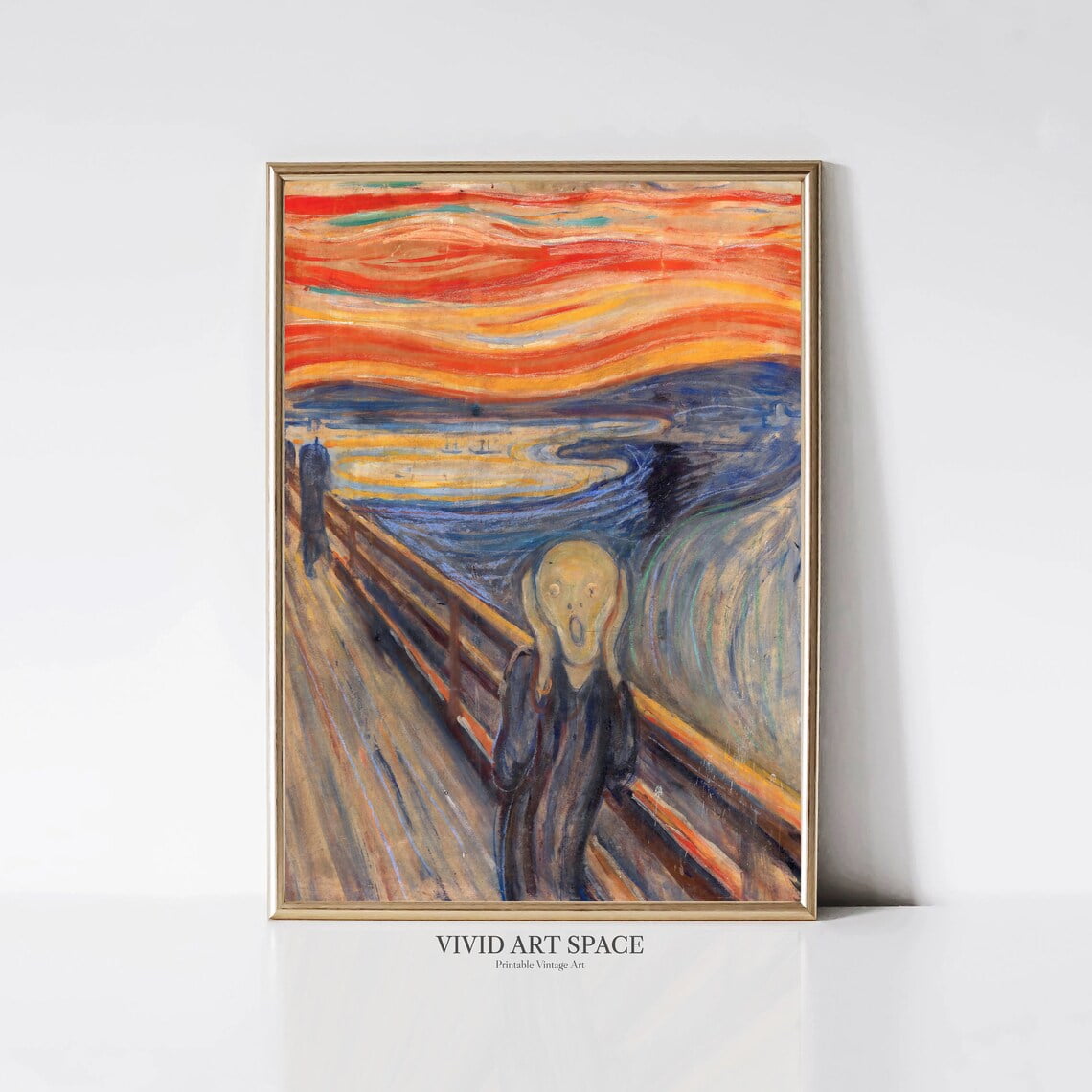 Miluva The Scream By Edvard Munch Expressionist Portrait Colorful Print ...