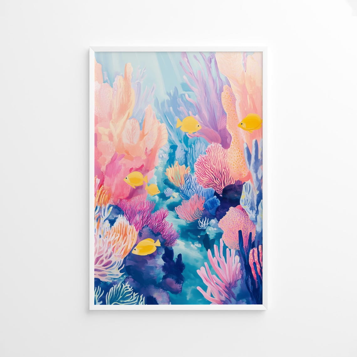 Miluva Under The Sea Poster, Tropical Fish Art, Coastal Wall Decor ...