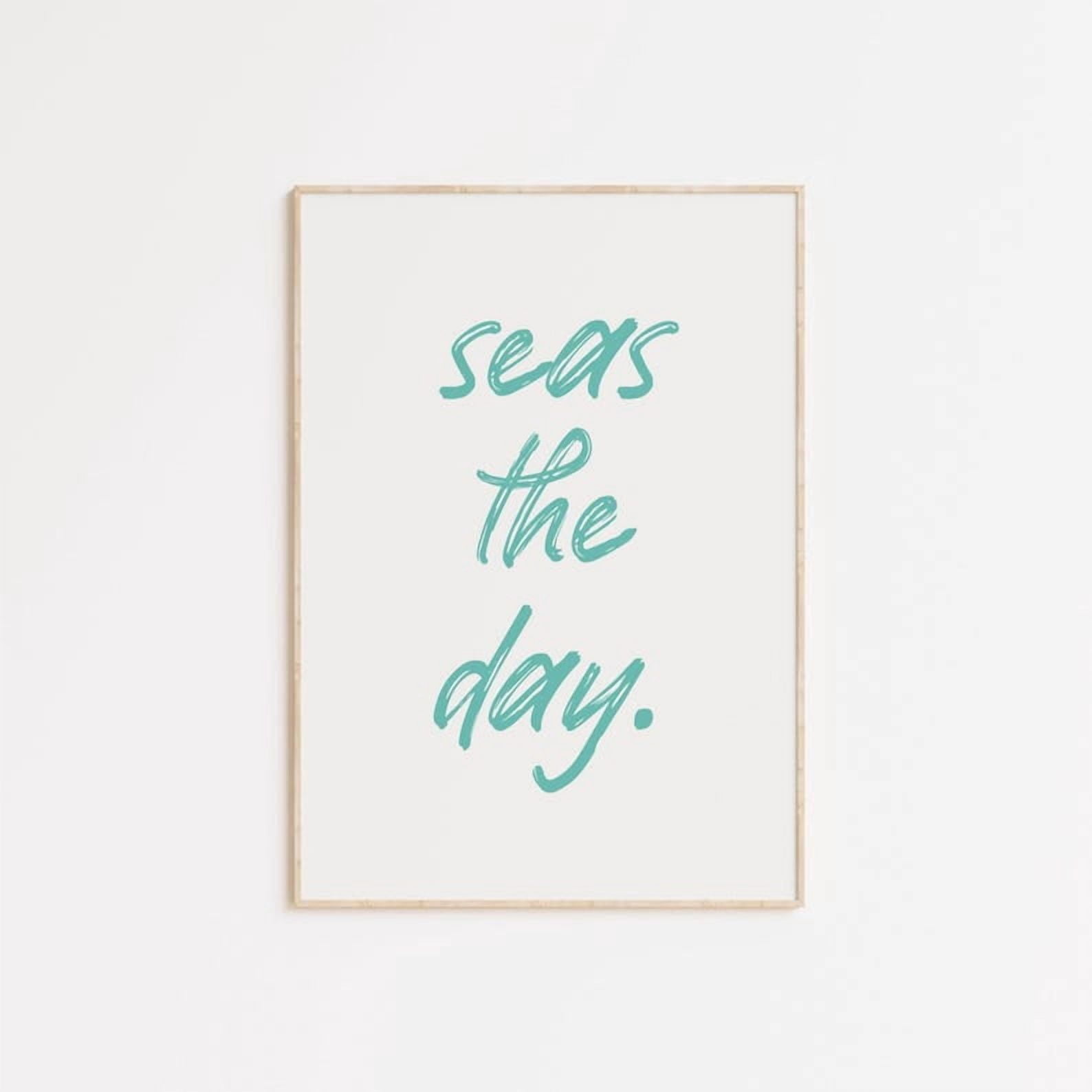 Miluva Seas The Day Print Coastal Wall Art Printable, Beach House ...