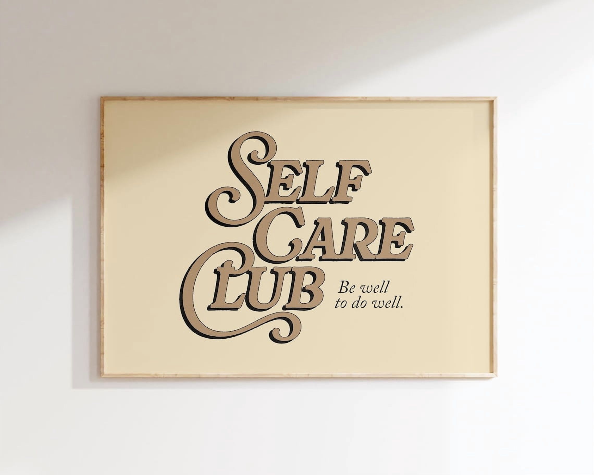 Miluva Self Care Club - Be Well To Do Well - Positive Quotes Wall Art ...