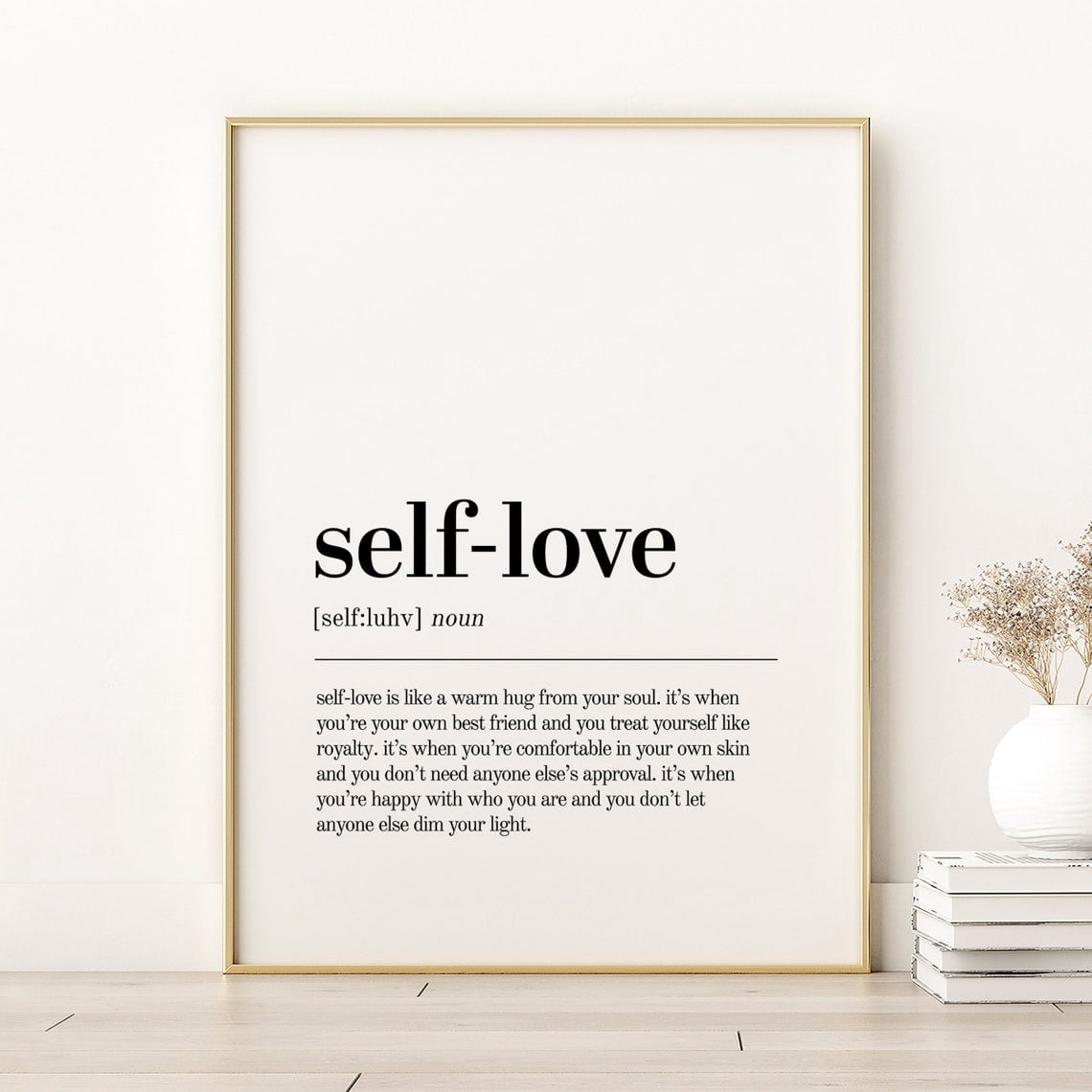 Miluva Self-Love Definition Print, Self Love Office Definition Print ...