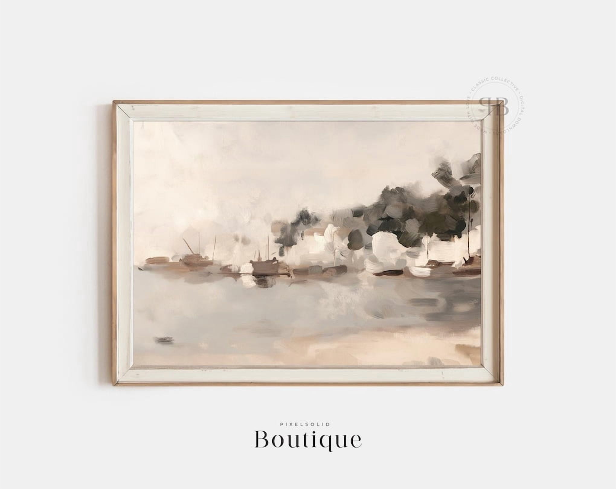 Miluva Serene Coastal Landscape Print - Impressionist Seascape Wall Art ...