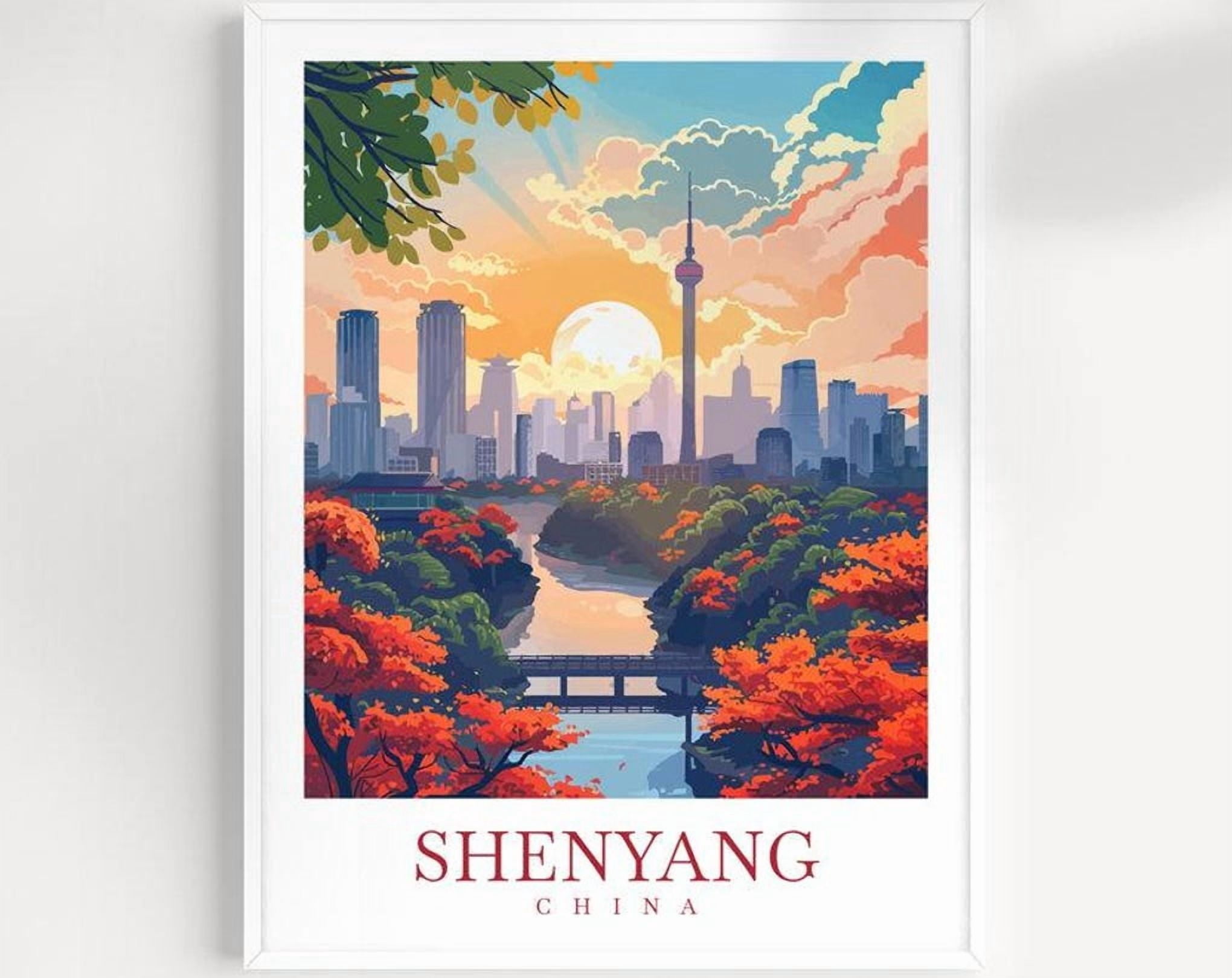 Miluva Shenyang Travel Print Wall Art China Wall Hanging Home DÃ©cor ...