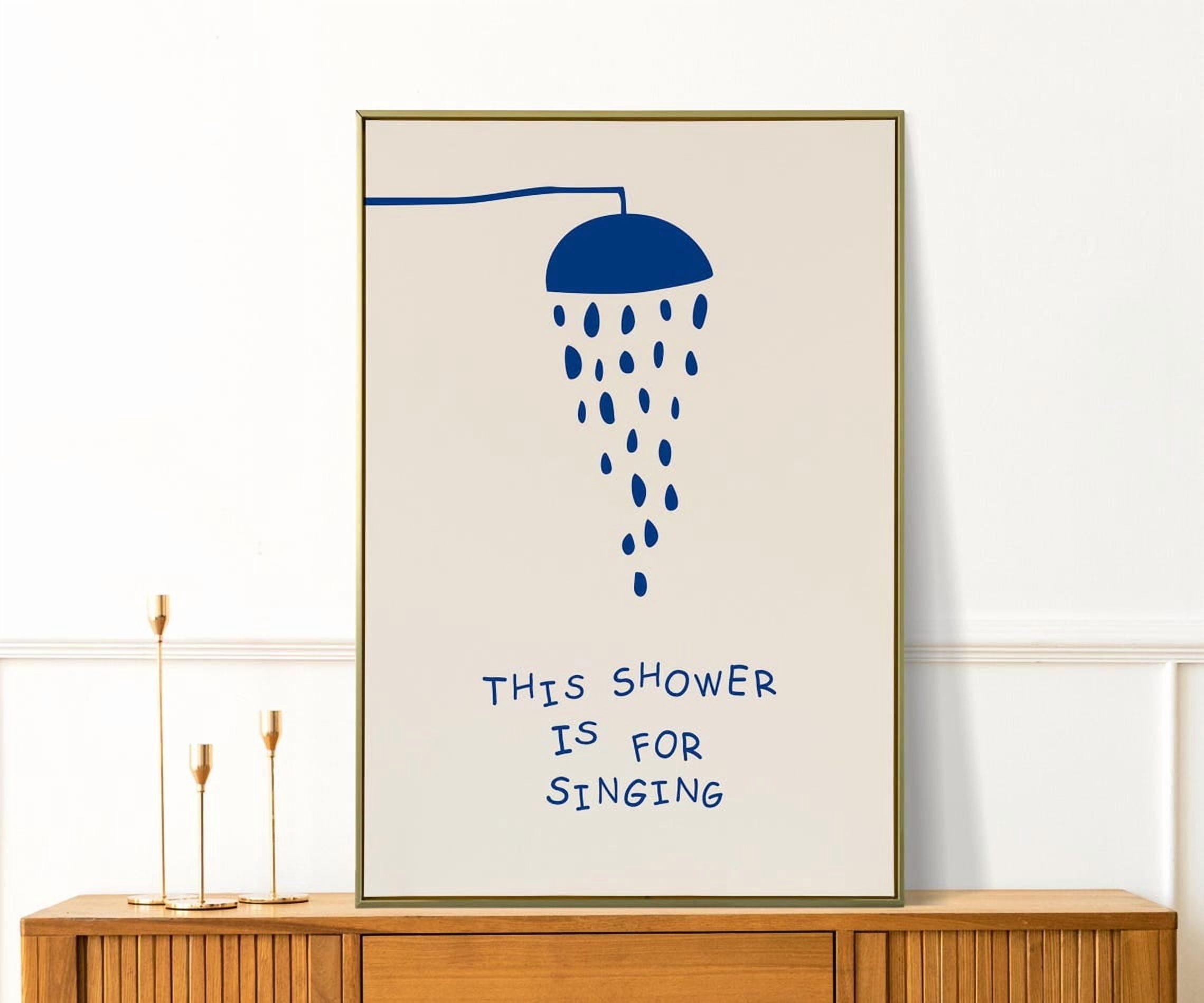 Miluva This Shower Is For Singing Print - Retro Preppy Bathroom Art ...