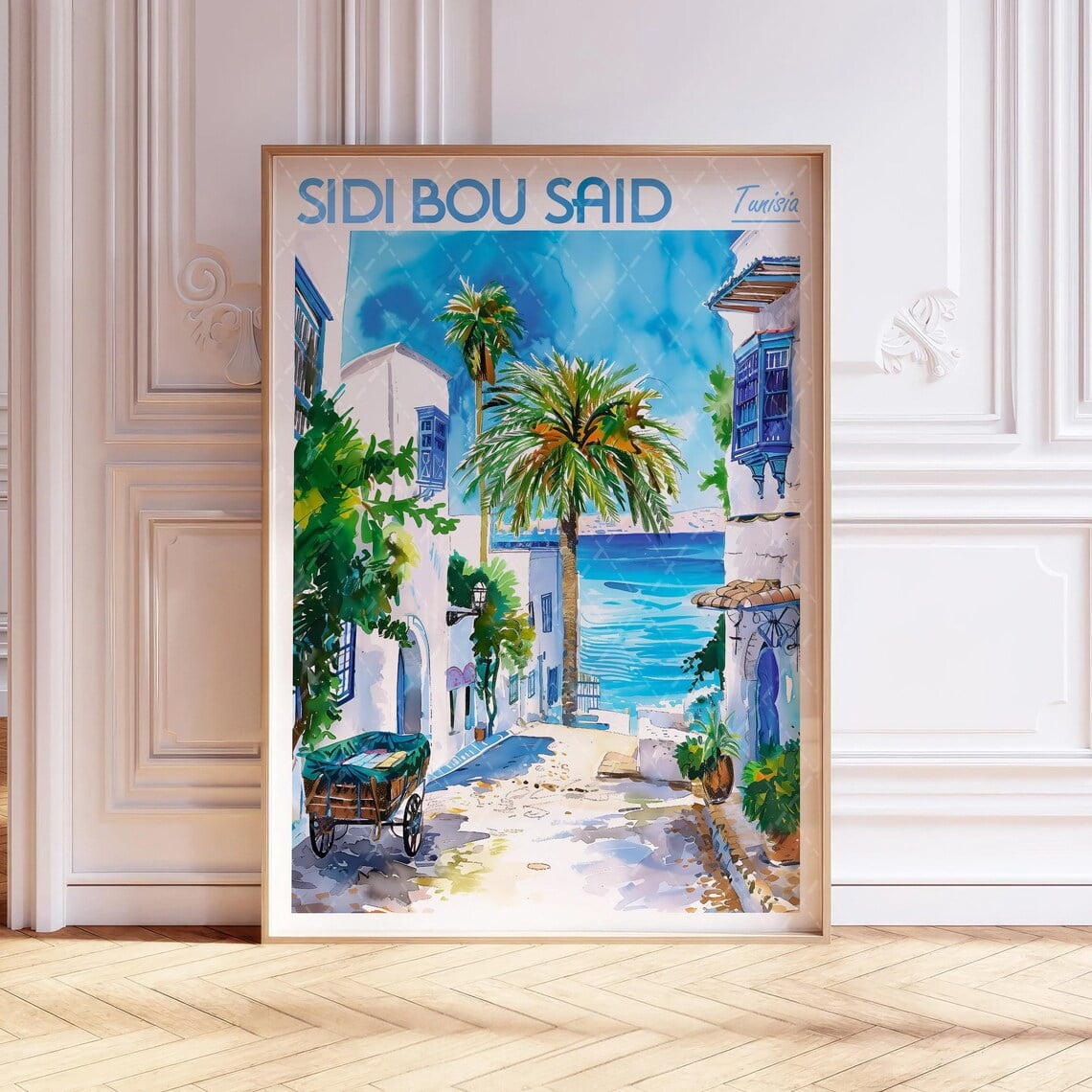 Miluva Sidi Bou Said Wall Art - Sidi Bou Said Print - Tunusia Travel ...
