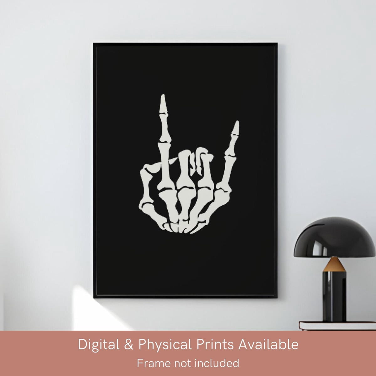 Miluva Skeleton hand wall art rock on halloween home decor punk rock ...