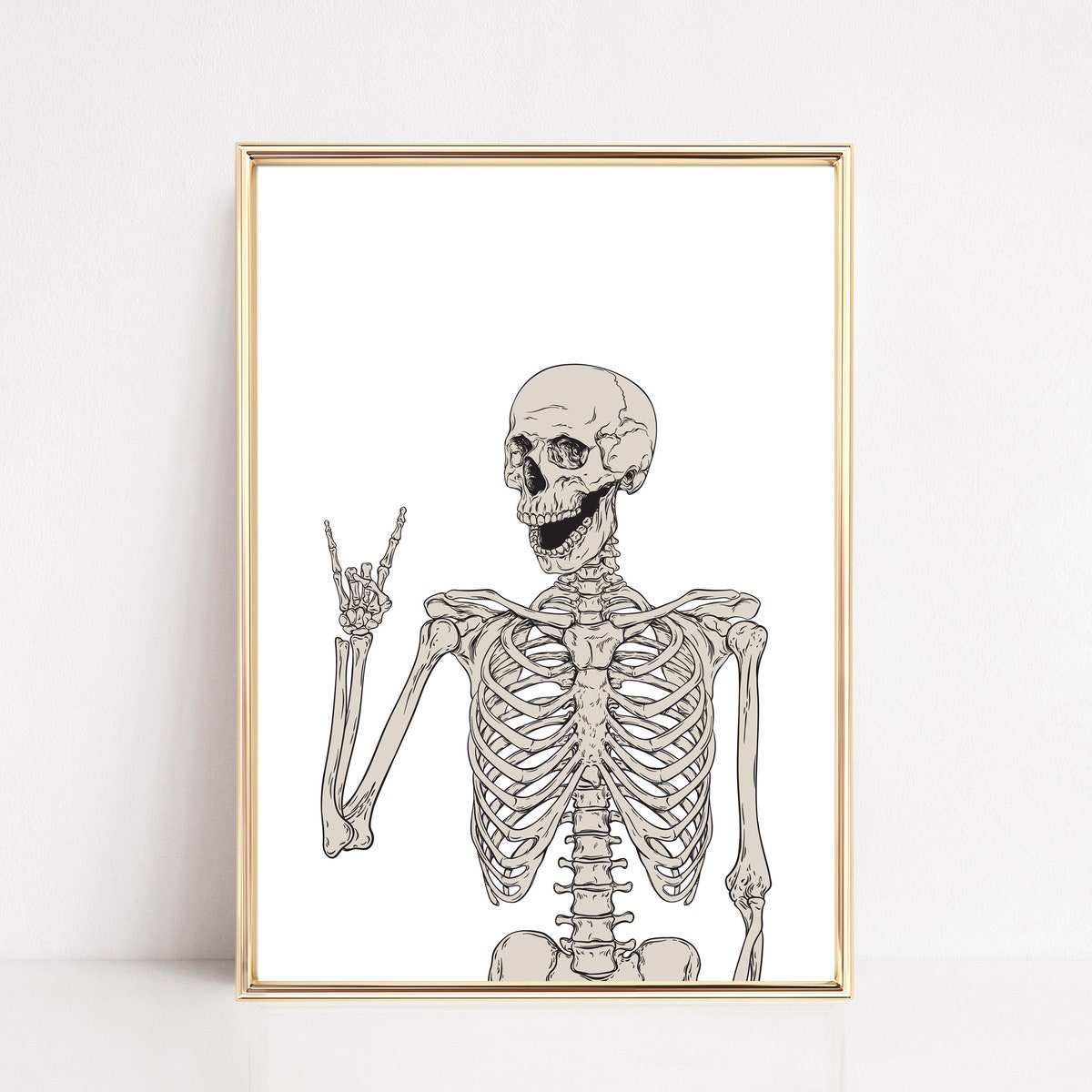 Miluva Skeleton print skull wall art halloween decor halloween wall art ...