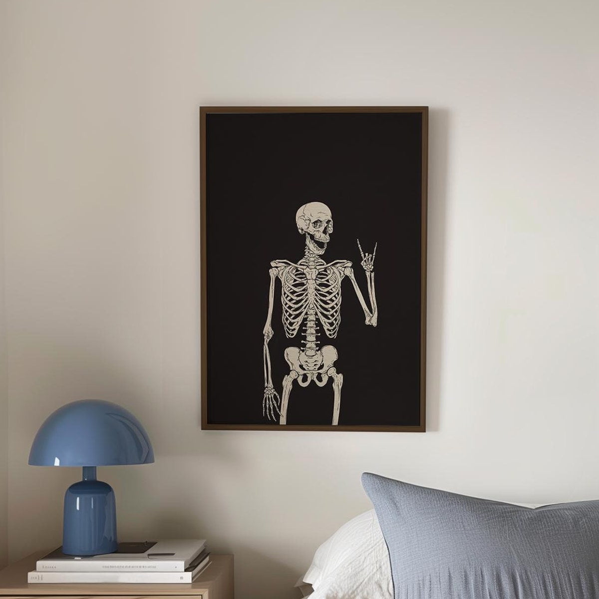 Miluva Skeleton rock hand print – Halloween prints – Halloween ...