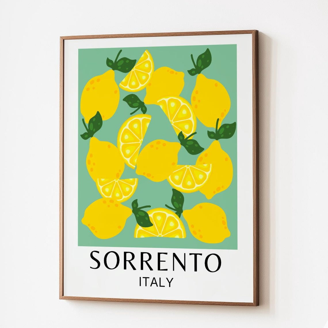Miluva Sorrento Lemons Print, Amalfi Citrus Wall Art, Italy Summer ...