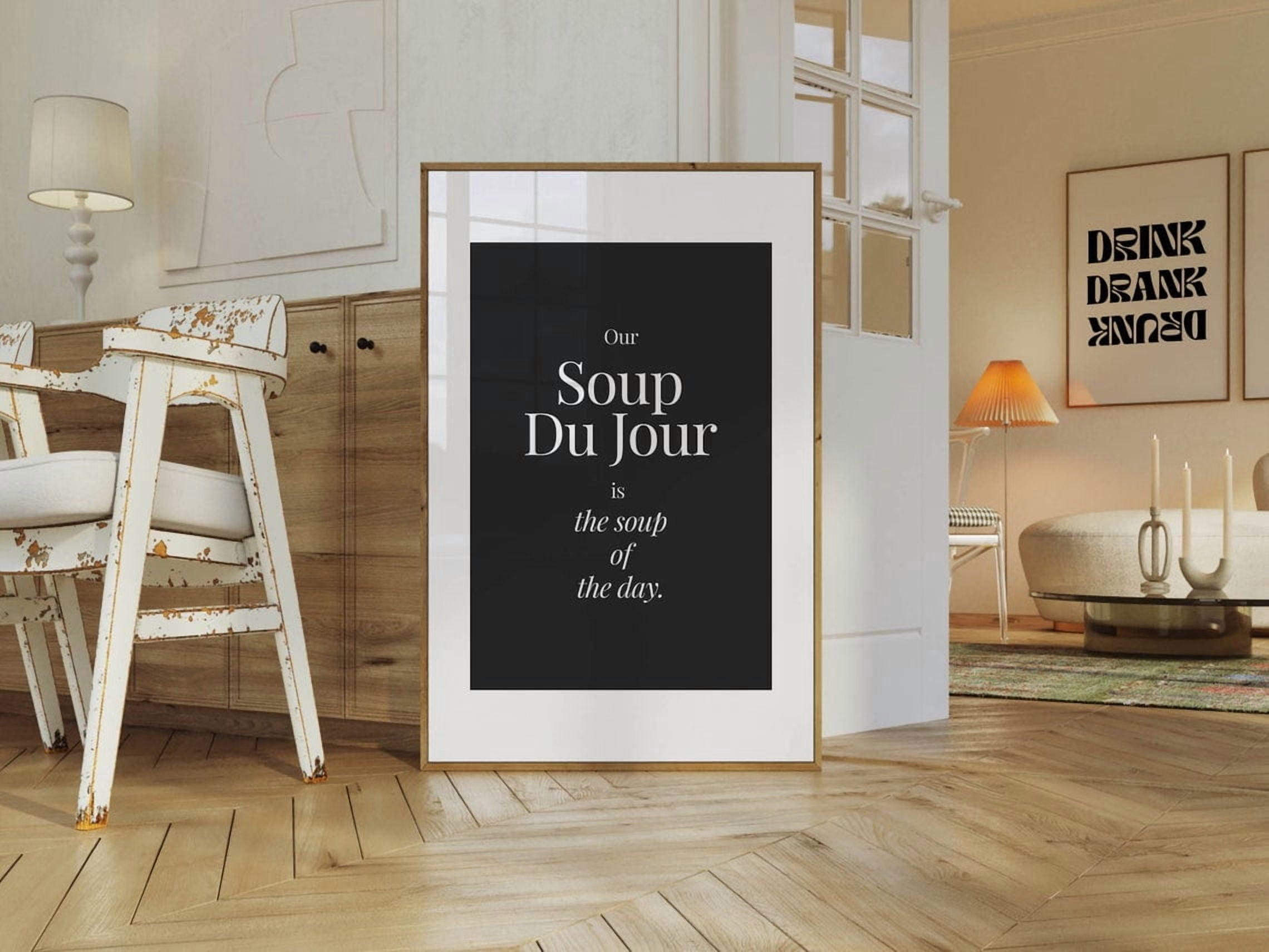 Miluva Soup Du Jour Print Kitchen Art Wall Decor Family Poster Hallway ...