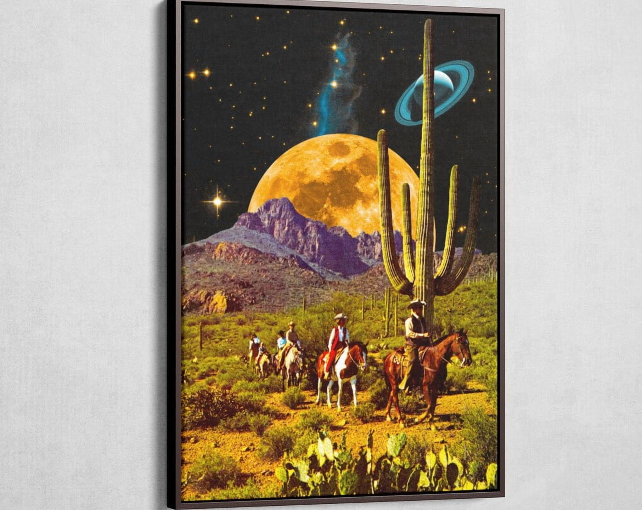 Miluva Space Cowboys And Retro Futurism Art, Vintage Sci-Fi Poster ...