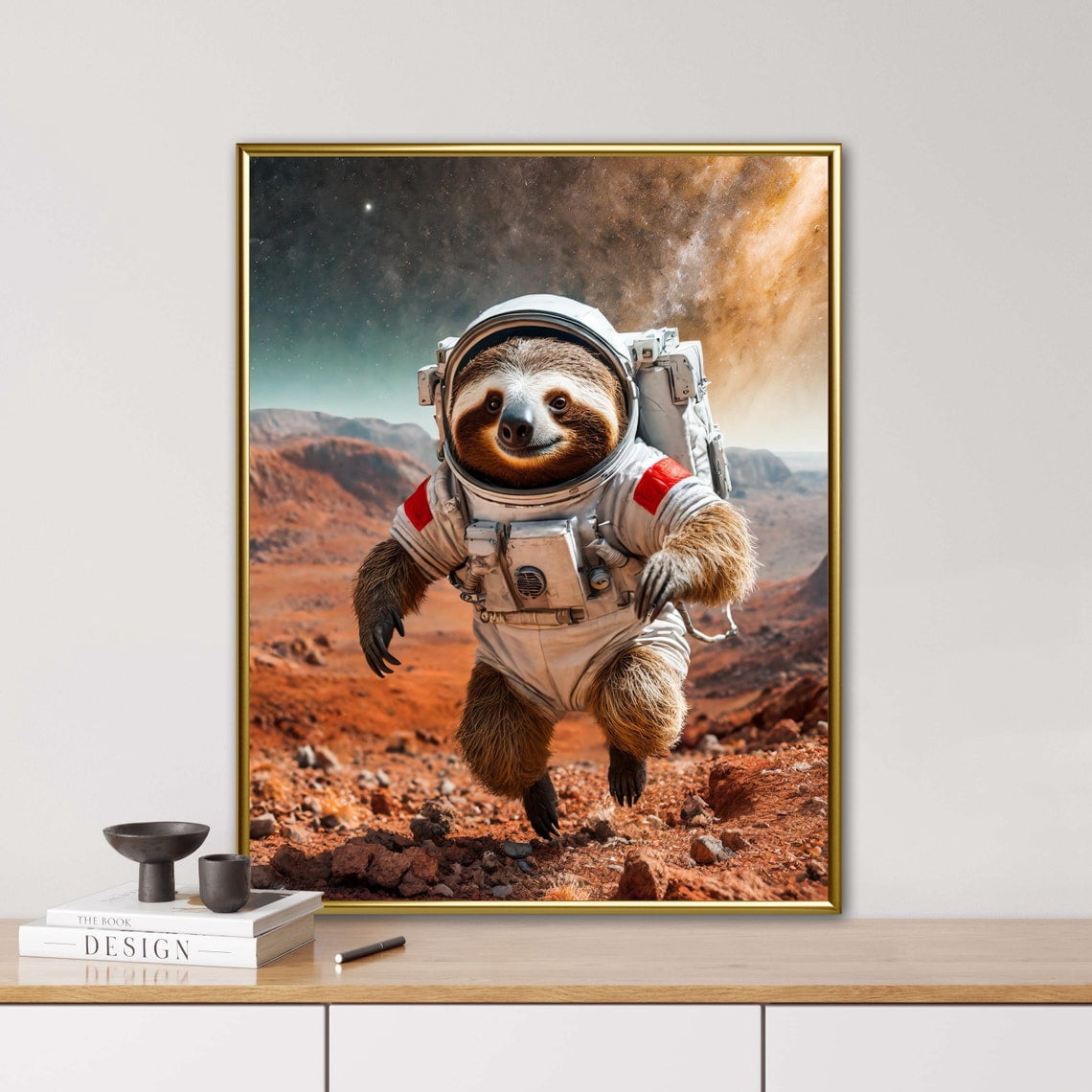 Miluva Space Sloth, Ai Generated, Sloth, Space, Digital Animal Portrait ...