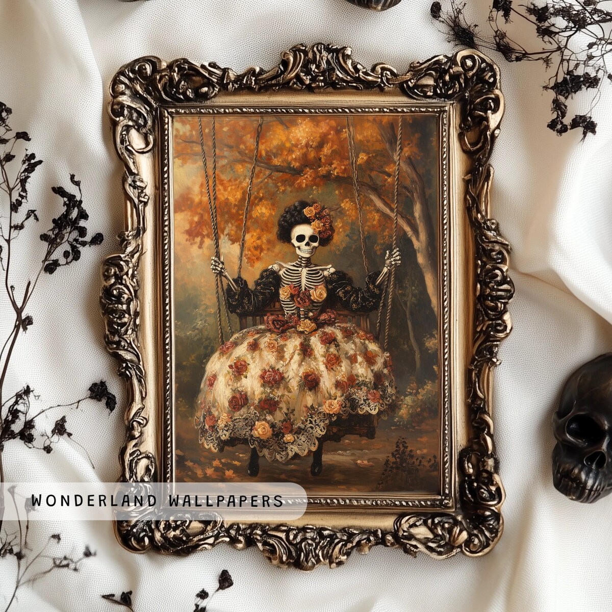 Miluva Spooky cottagecore halloween – Vintage aesthetic fall skeleton ...