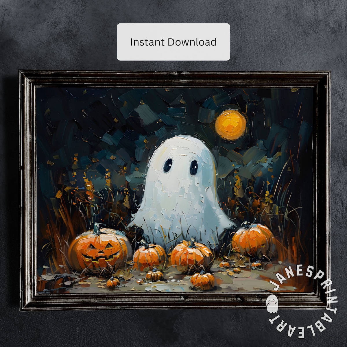 Miluva Spooky ghost in field – Little ghost in field – Spooky halloween ...