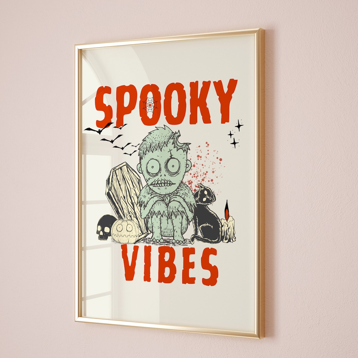 Miluva Spooky halloween print retro poster aesthetic halloween decor ...