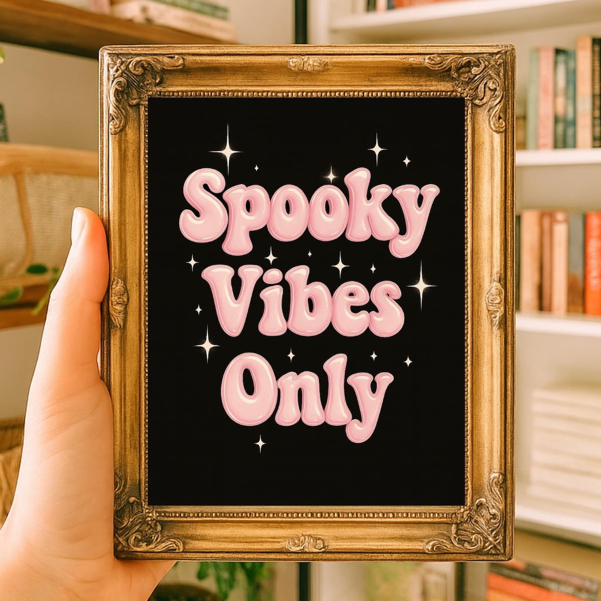 Miluva Spooky vibes only poster – Cute halloween decor – Kids halloween ...