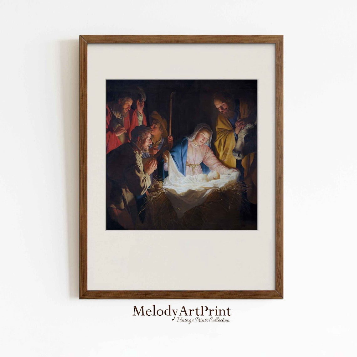 Miluva Square Printable Nativity Scene, Wall Decor, Christian Wall Art ...
