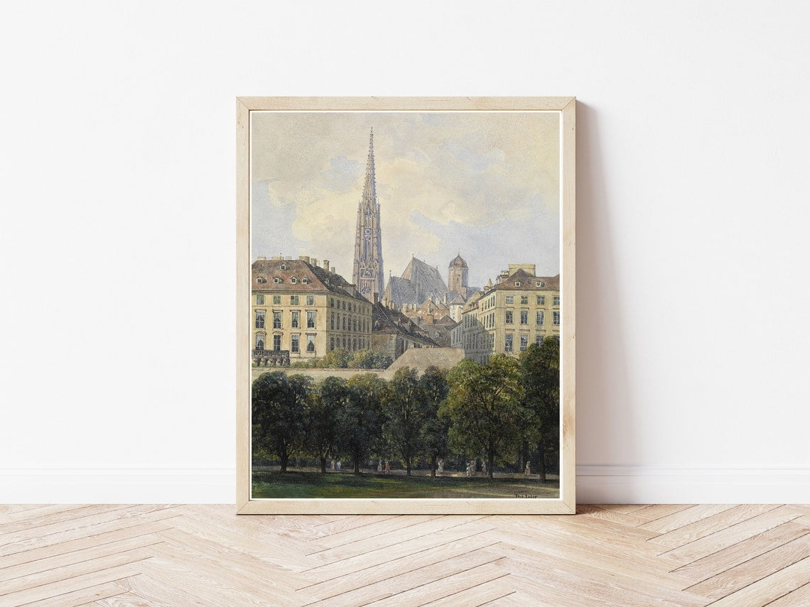 Miluva St Stephen'S Cathedral Vienna Austria Circa 1850 Fine Art Print ...