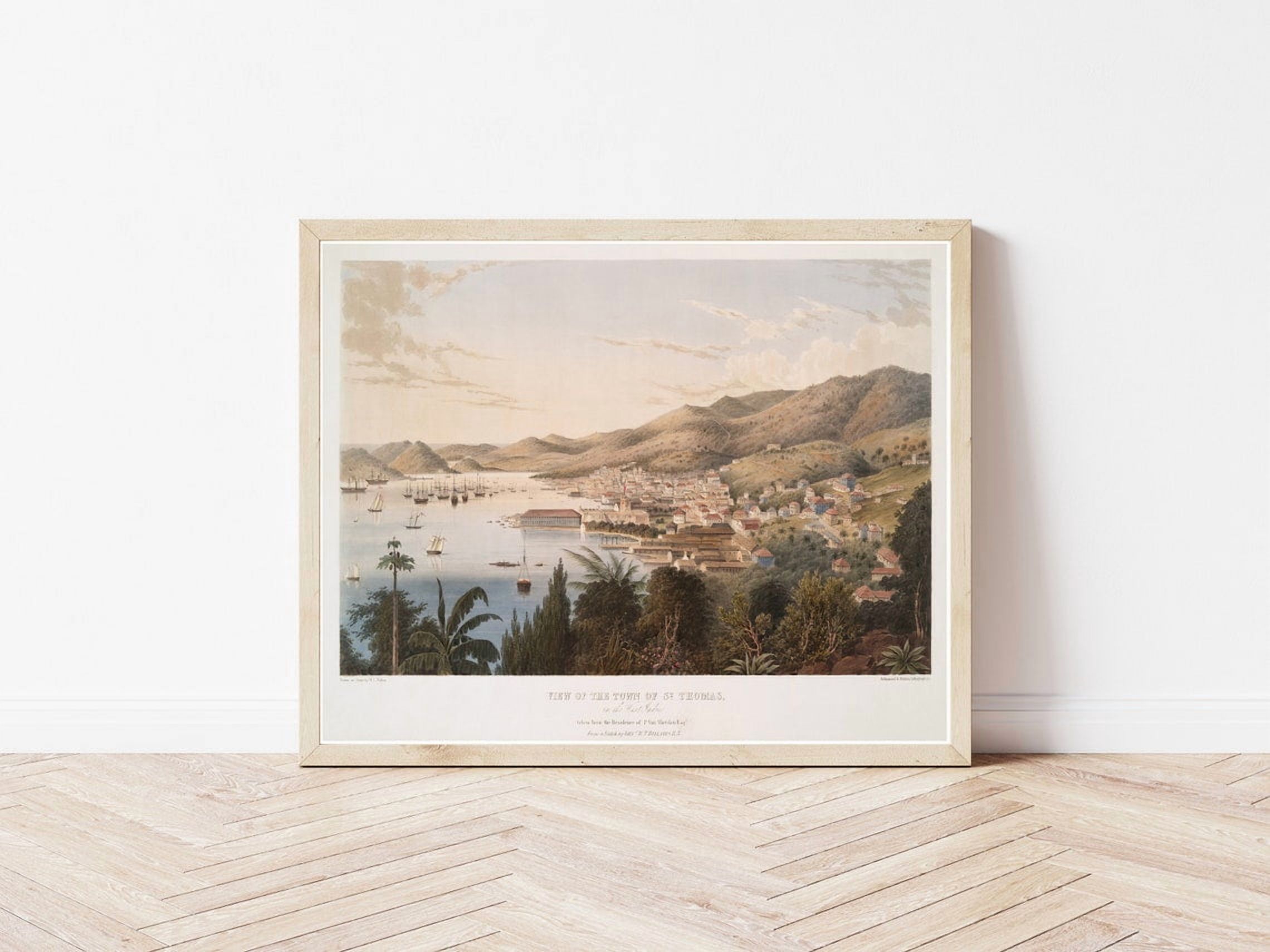 Miluva St Thomas Virgin Islands View 1843 Lithograph Illustration Fine ...